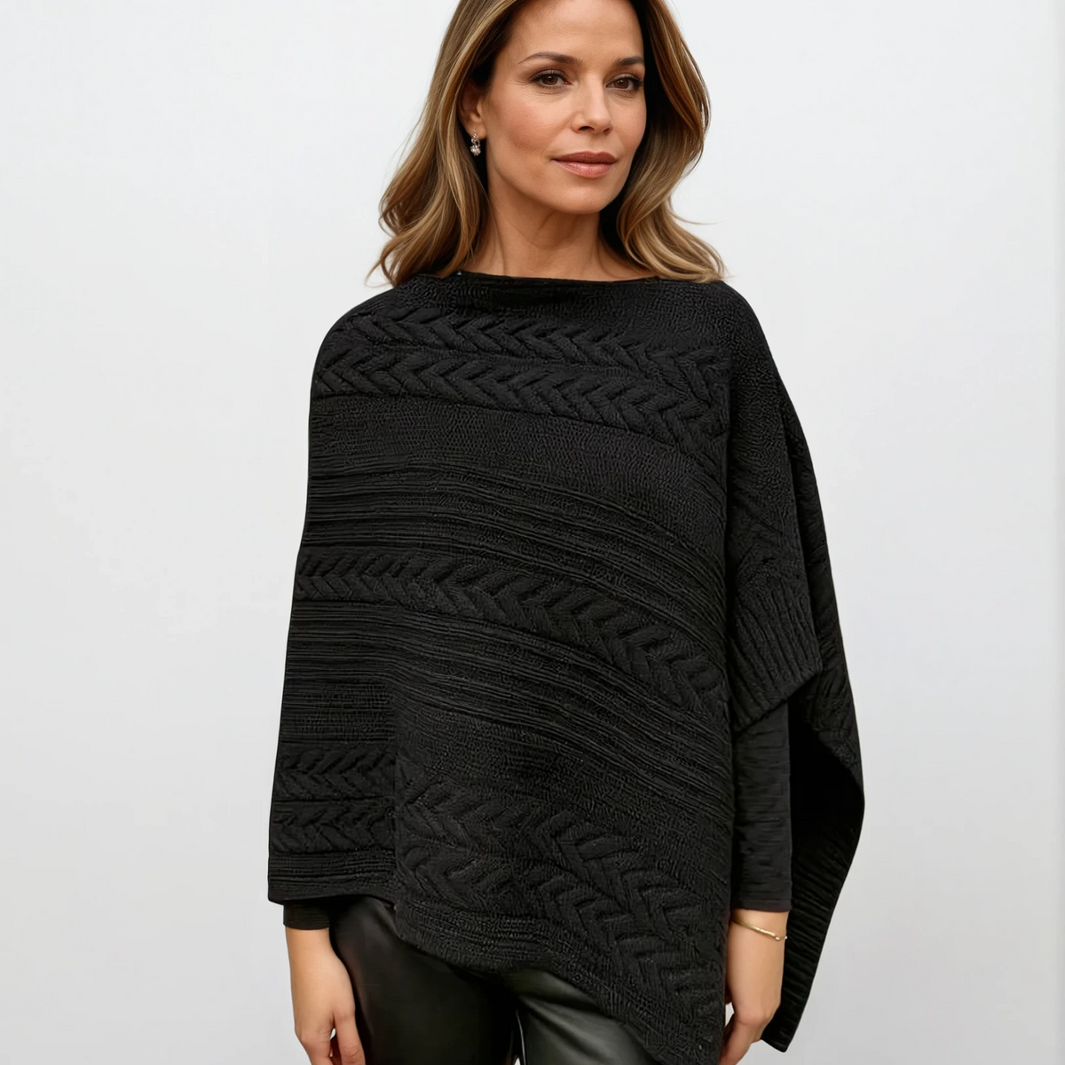 Luxe Cable Poncho – Island Cashmere Online