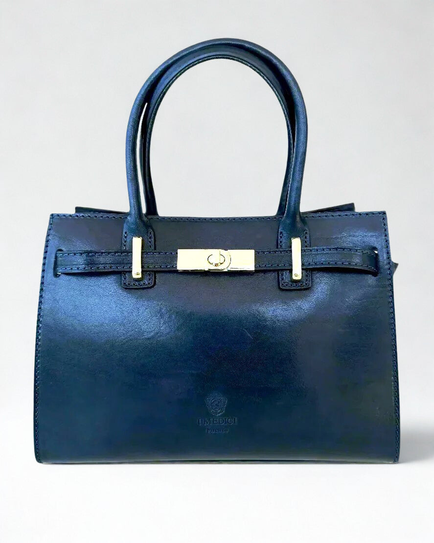 Calf Leather Bag With Dual Top Handles – Island Cashmere Online