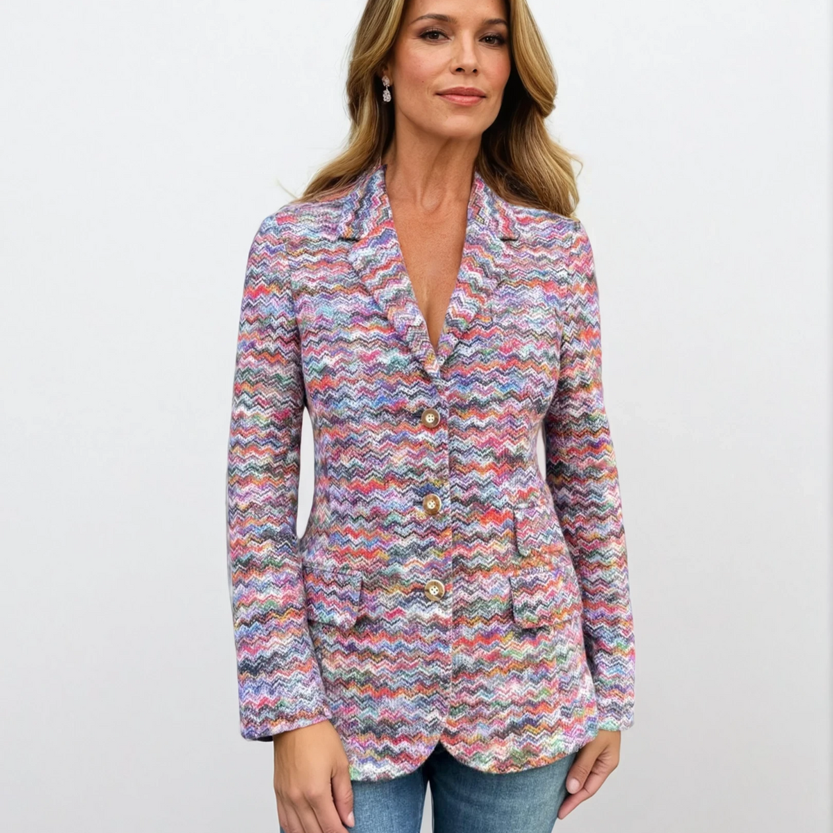 Cashmere Blazer - Multi – Island Cashmere Online